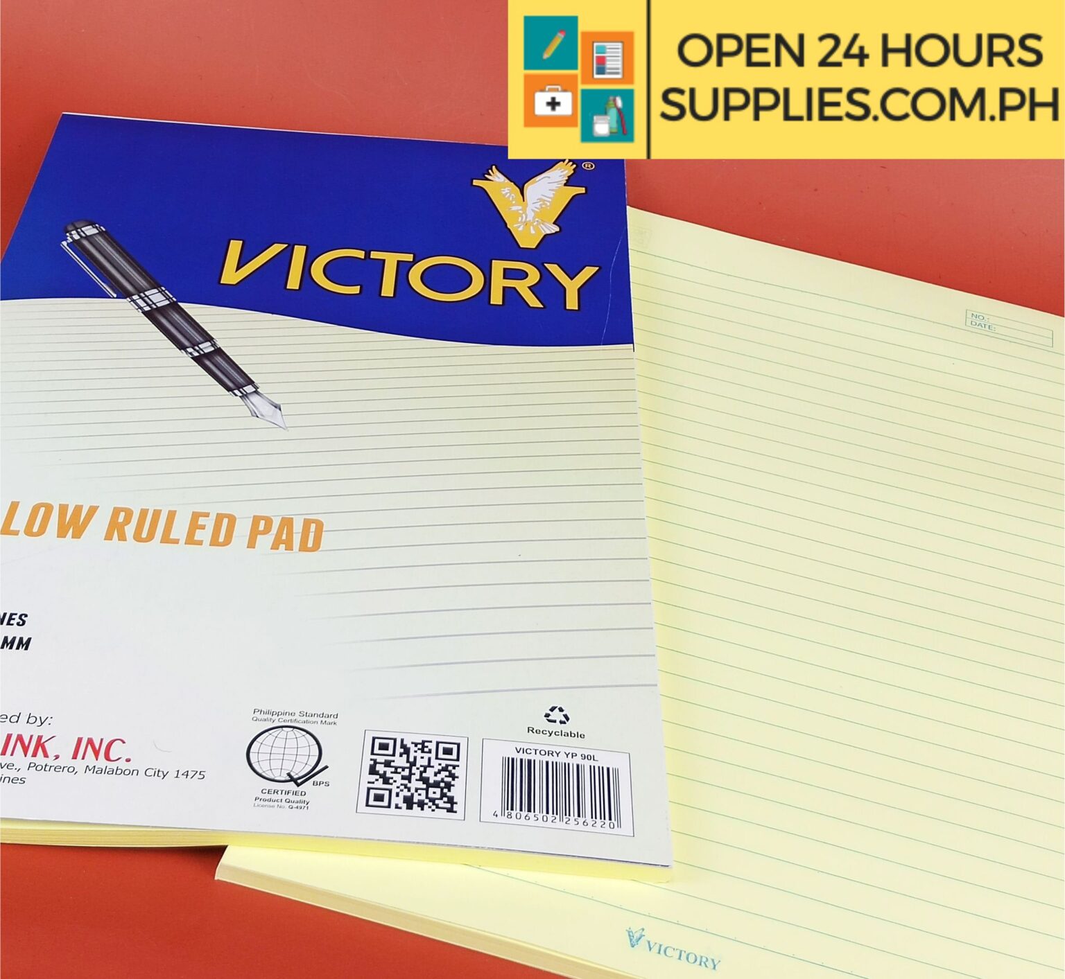 Yellow Pad Paper (Victory) 1 Whole 64 gsm 90s - Supplies 24/7 Delivery