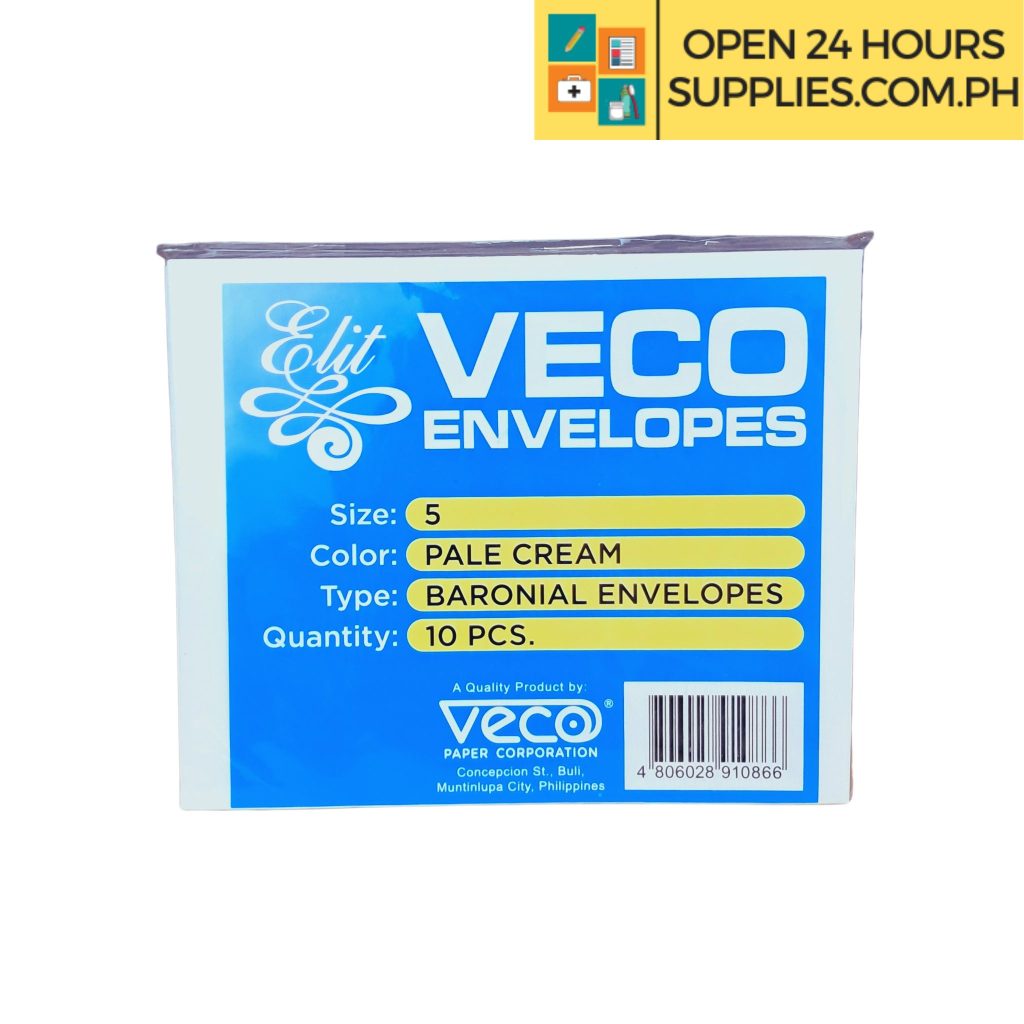 Elit Baronial Envelopes Size 5 10 PCS - Pale Cream | White - Letter ...