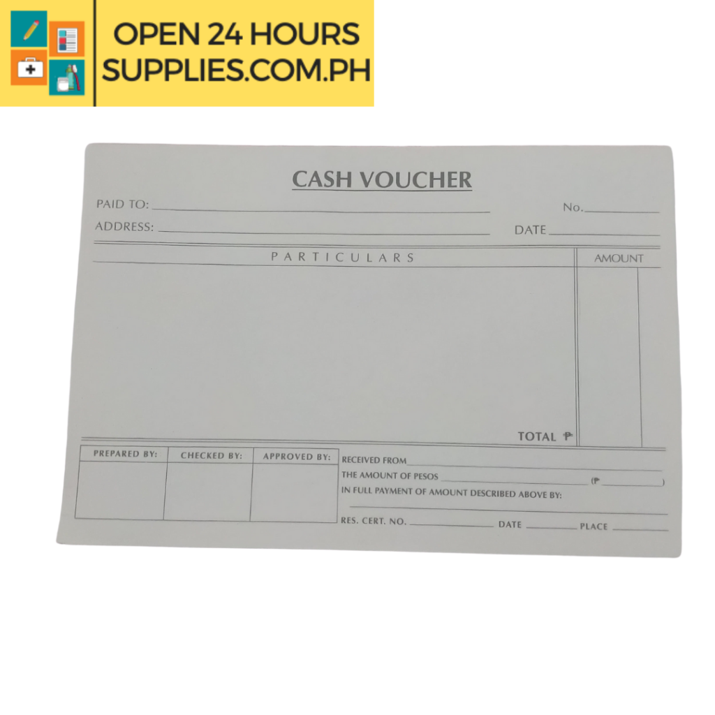 Petty Cash Voucher Pack A6 Single Ply 50 sheets - Supplies 24/7 Delivery