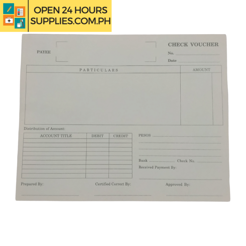 Check Voucher (Unbranded) Non-Carbonless A5 Double Ply 50 sheets ...