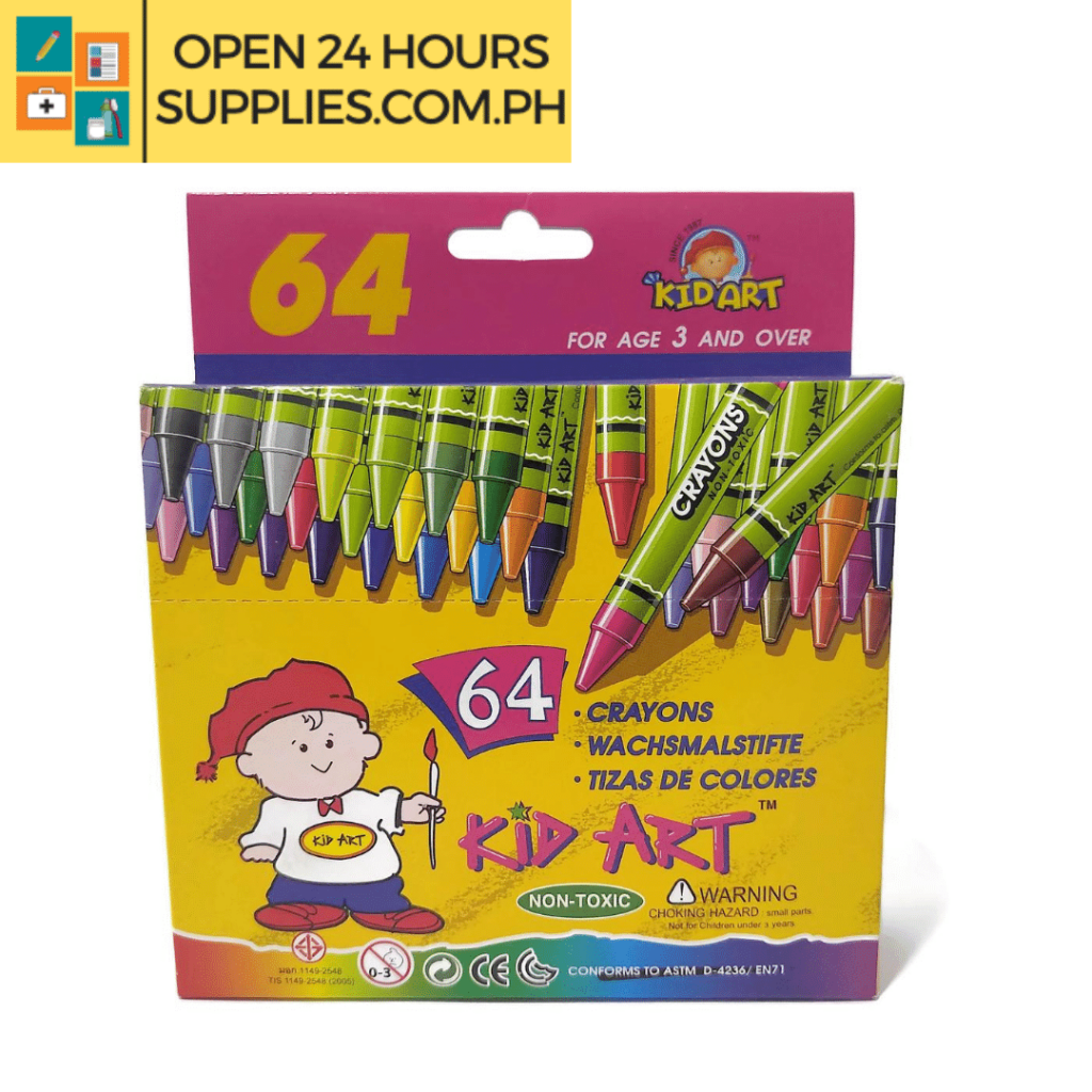 Crayons - Kid Art 64 Colors - Supplies 24/7 Delivery