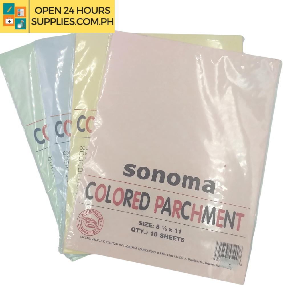 Colored Parchment Paper SONOMA 8.5 x 11 ( Short ) - 10 Sheets ...