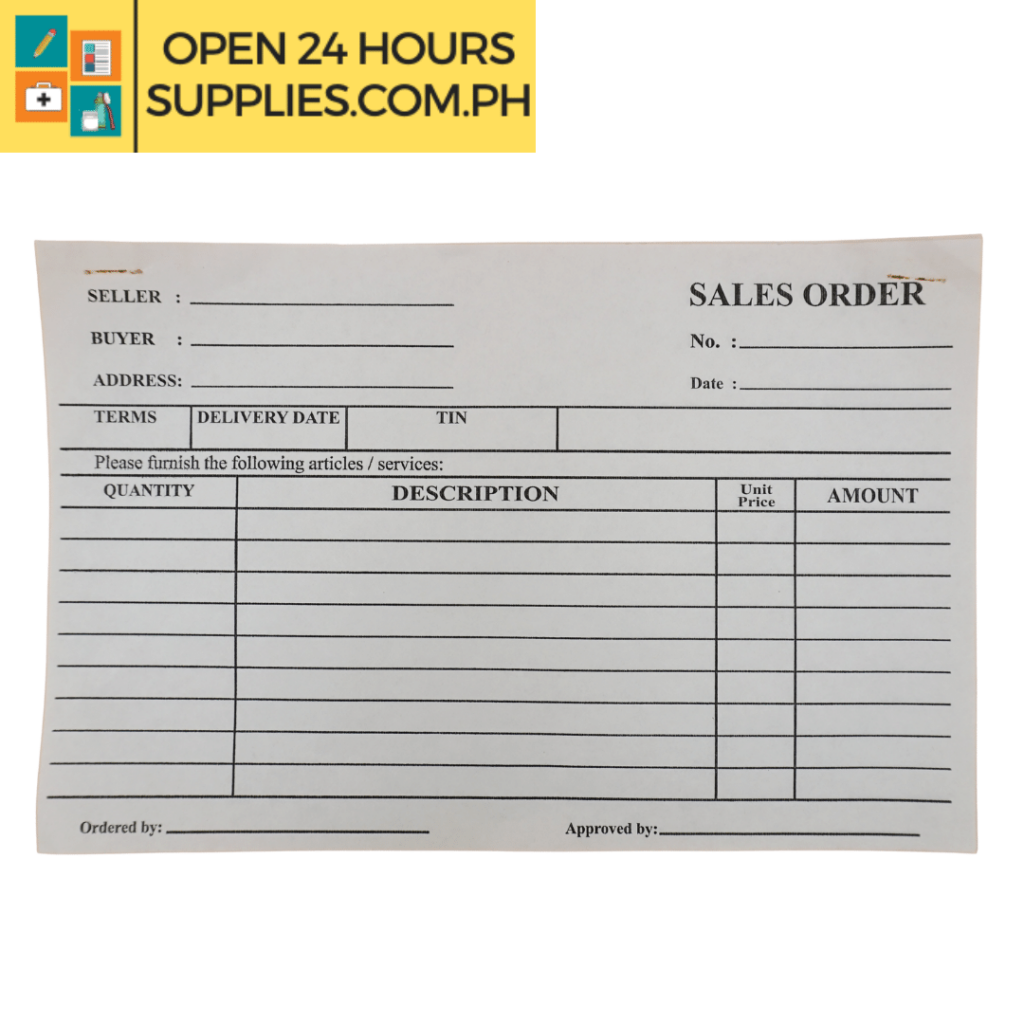 Sales Order Slip A5 portrait 2-ply (50sheets x 2) - Supplies 24/7 Delivery