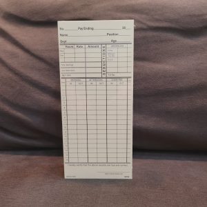 Time Card Log Yellow 100 sheets - Supplies 24/7 Delivery