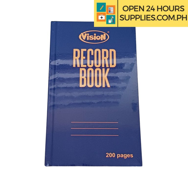 Record Book Log Book (Vision) 200 pages 170 x 280 mm - Supplies 24/7 ...