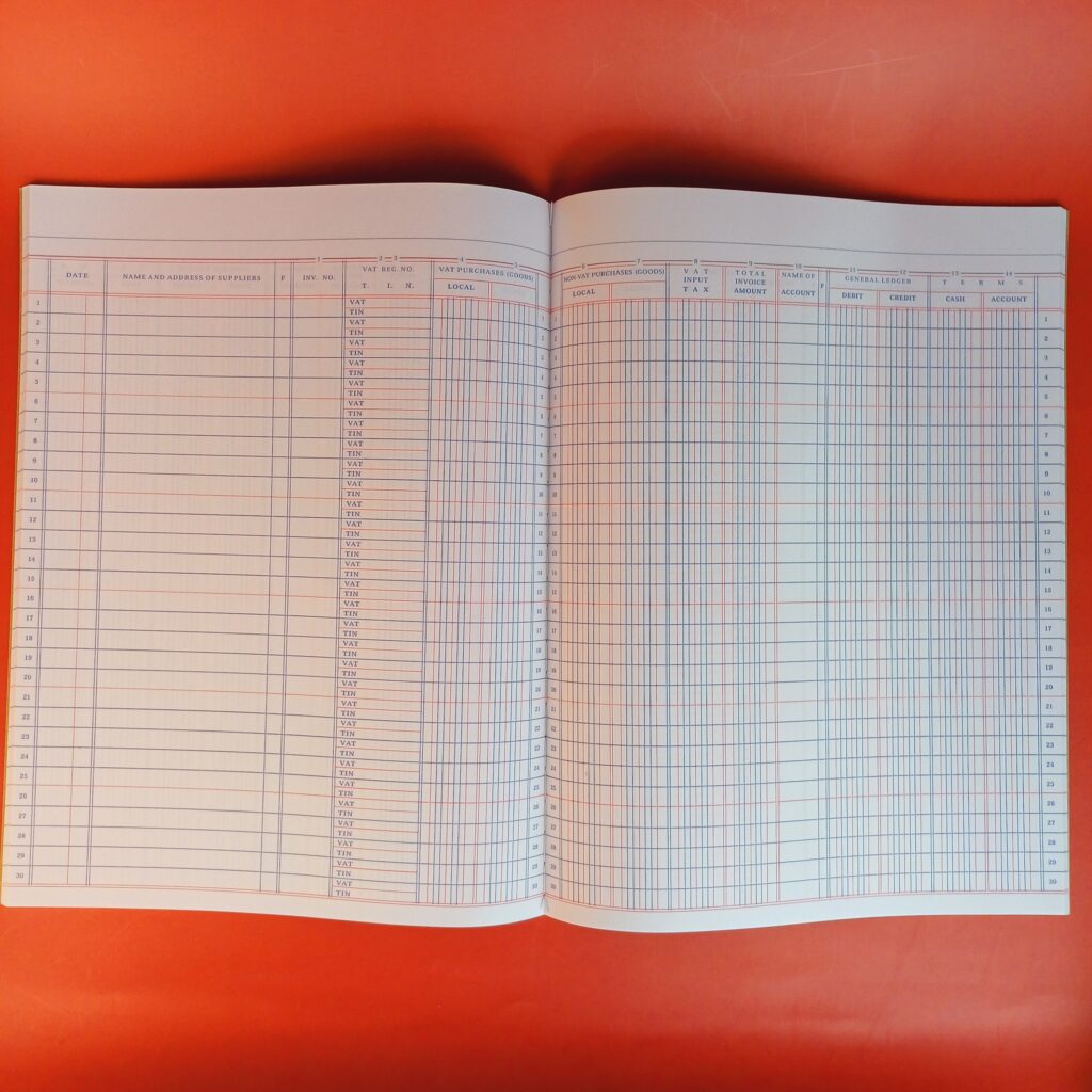 Bookkeeping Journal (Veco) Cash | Record | Journal | Sales Journal ...