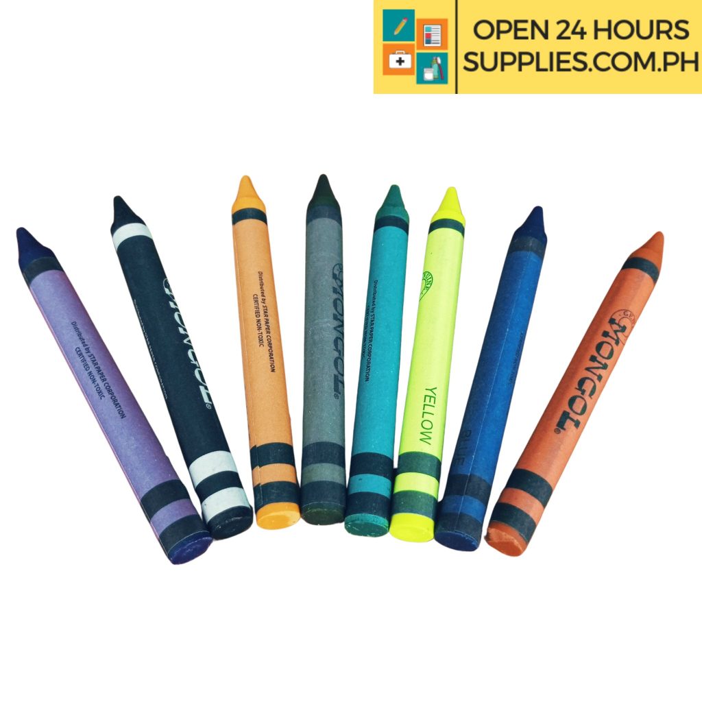 Mongol Crayons 8 Assorted Colors - Supplies 24/7 Delivery
