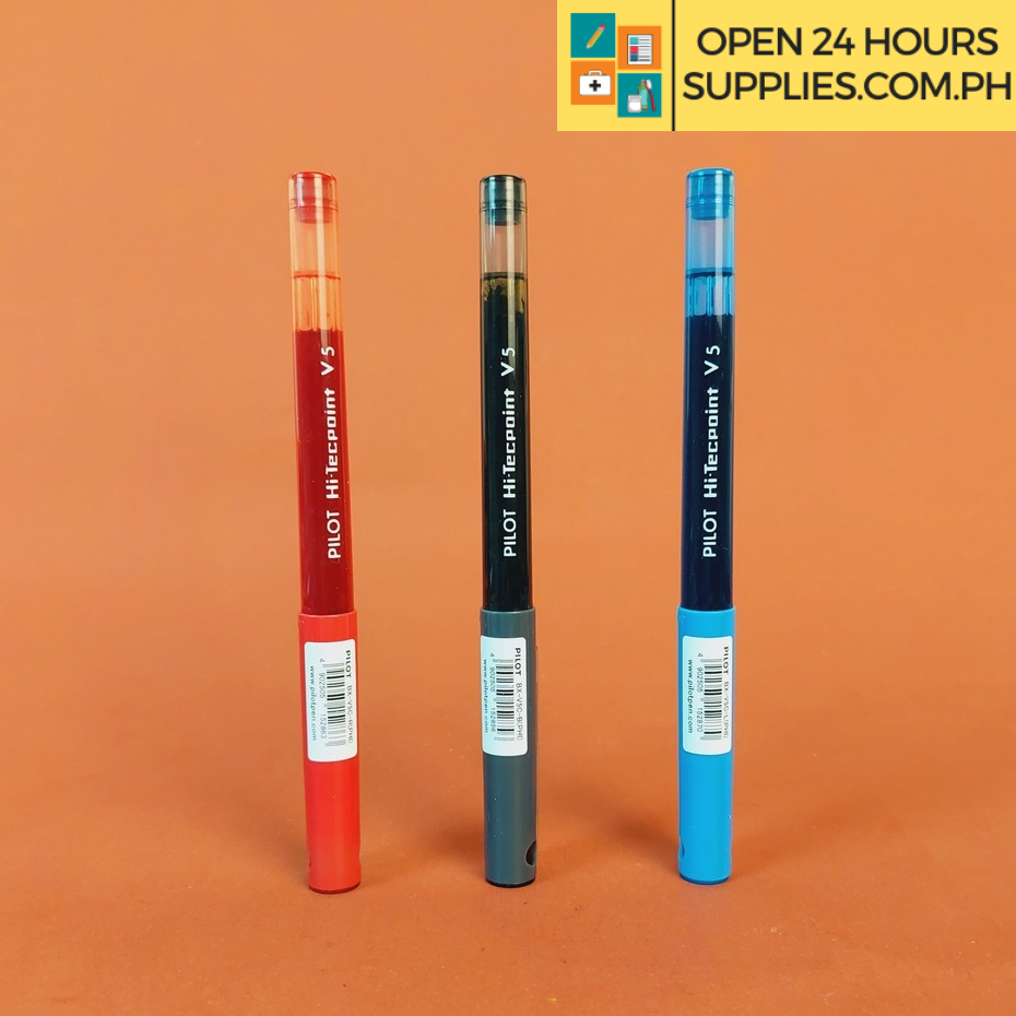 SIGN PEN (Pilot) V5 Hi-TechPoint 0.5 Bx-V5 - Black, Red and Blue ...