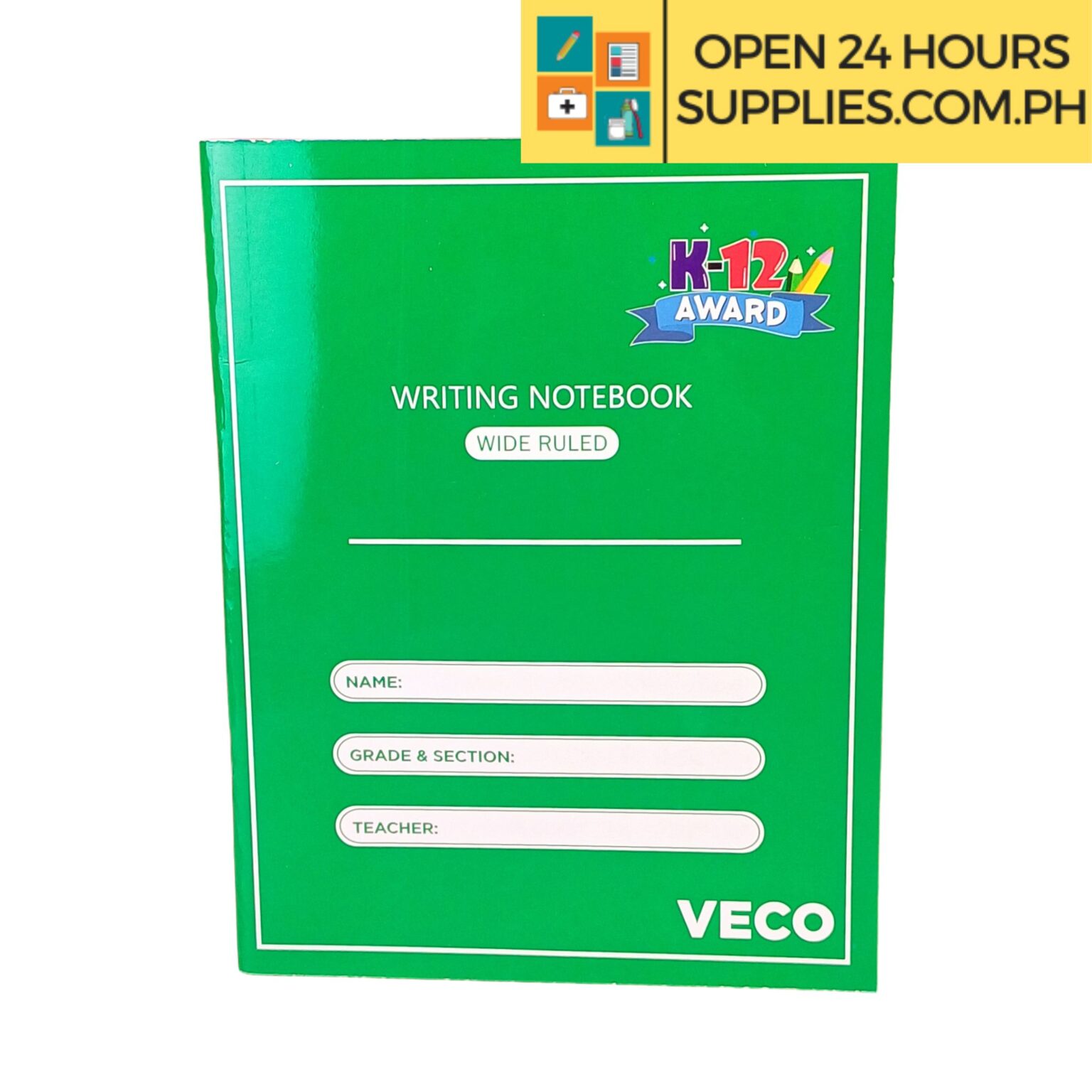 Writing Notebook K12 Award Wide Ruled 80 Leaves 6 1/2 x 8 3/8 ...