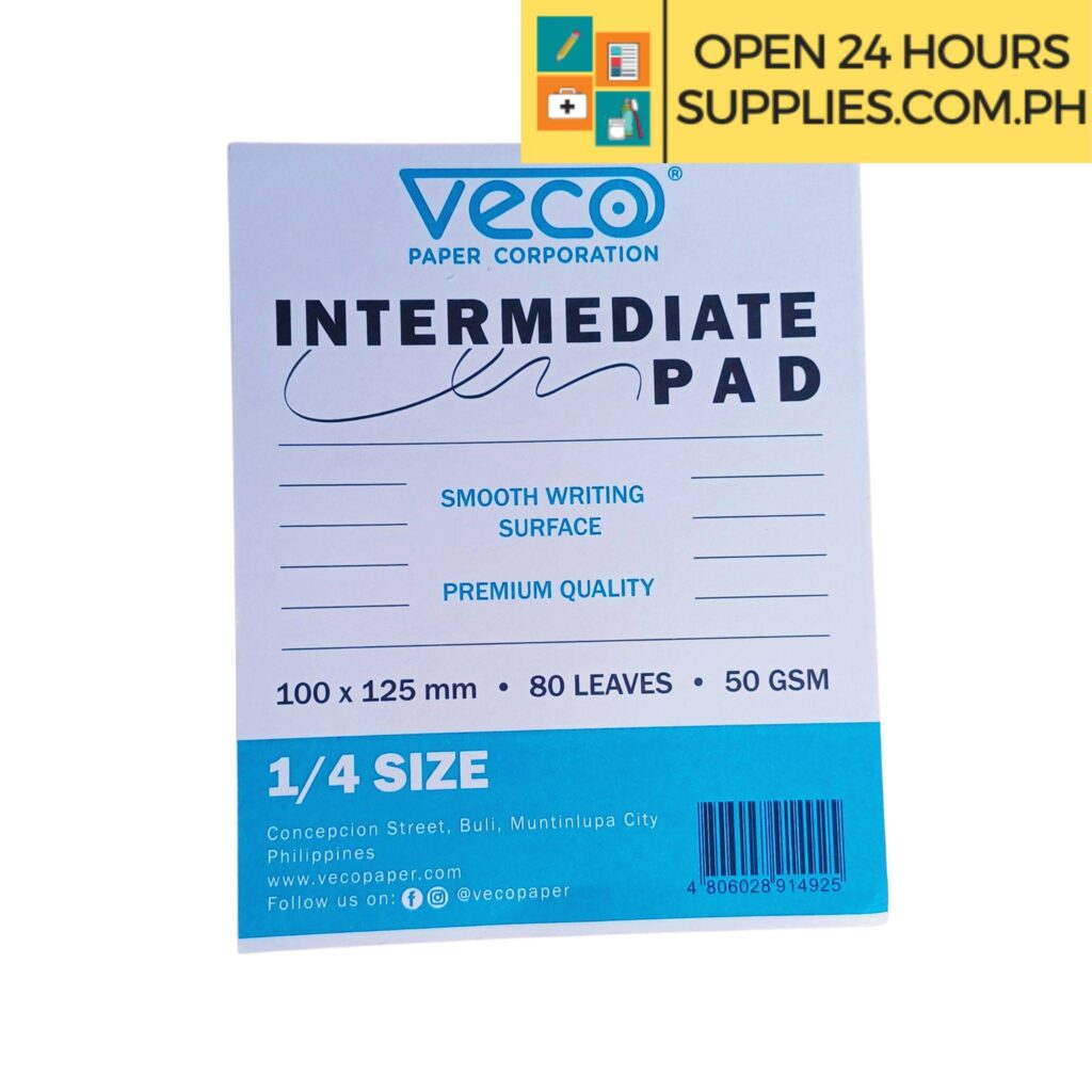 Pad Paper (Veco) Quiz Pad 1/4 size 50gsm 80 sheets - Supplies 24/7 Delivery