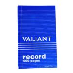 Valiant Record Book - 500 Pages, 178x285mm - Supplies 24/7 Delivery