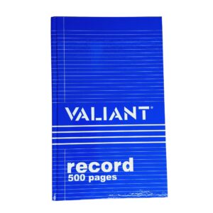 Valiant Record Book - 500 Pages, 178x285mm - Supplies 24/7 Delivery