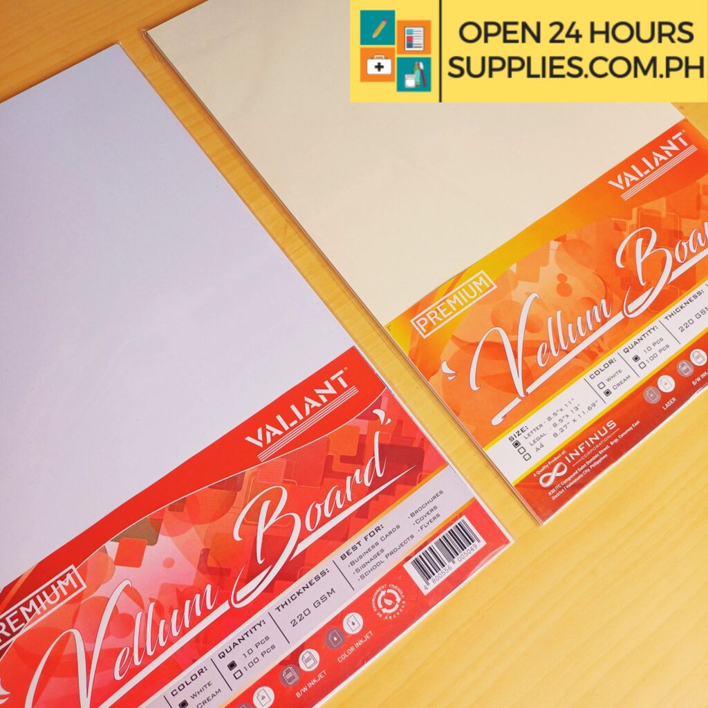 Valiant Vellum Board Long 10sheets 220gsm Cream/ White - Supplies 24/7 ...