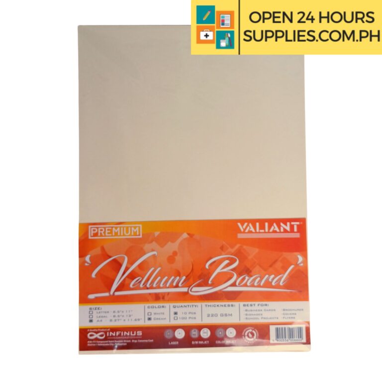 Valiant Vellum Board paper A4 10sheets 220gsm White/Cream - Supplies 24 ...