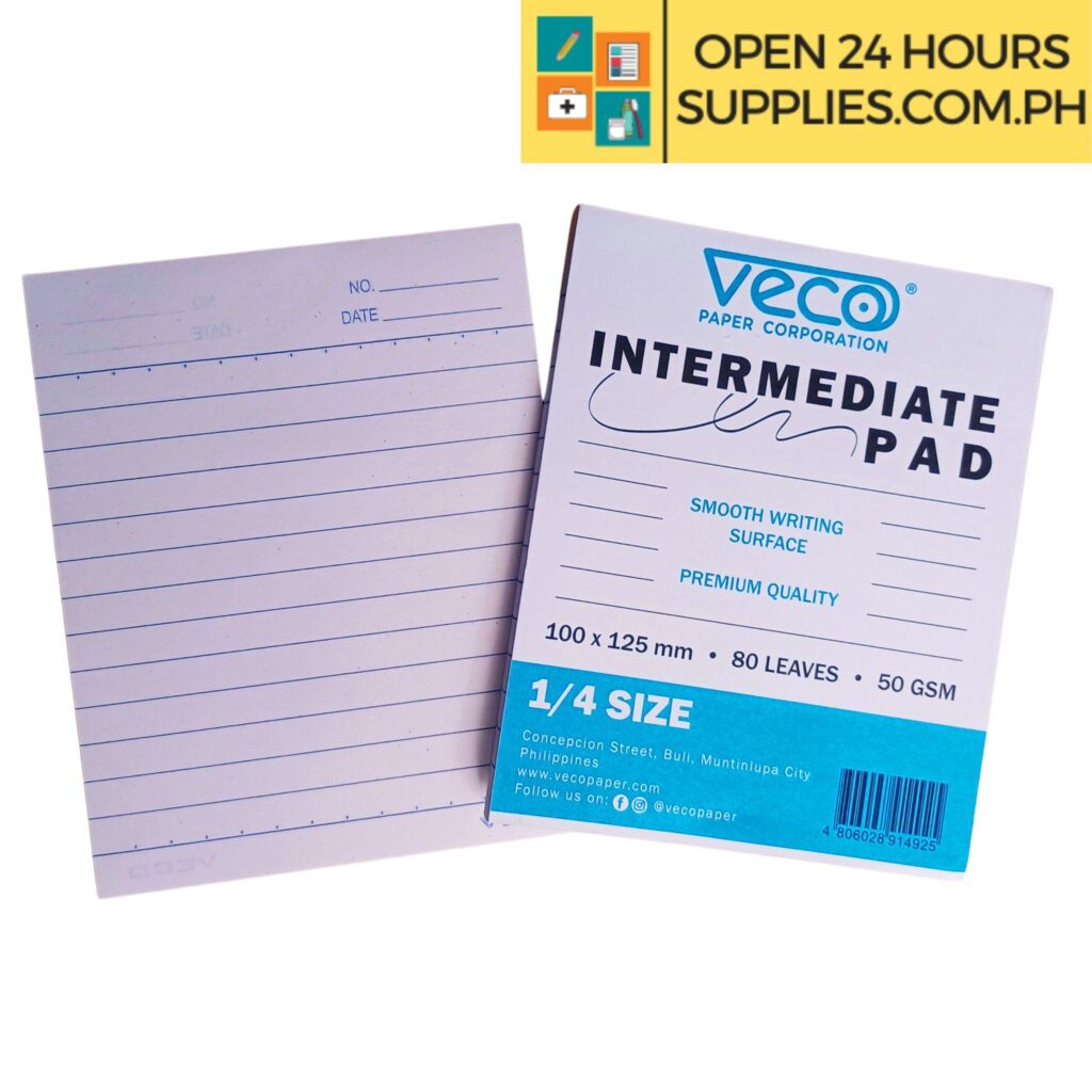 Pad Paper (Veco) Quiz Pad 1/4 size 50gsm 80 sheets - Supplies 24/7 Delivery