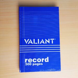 Valiant Record Book - 500 Pages, 178x285mm - Supplies 24/7 Delivery