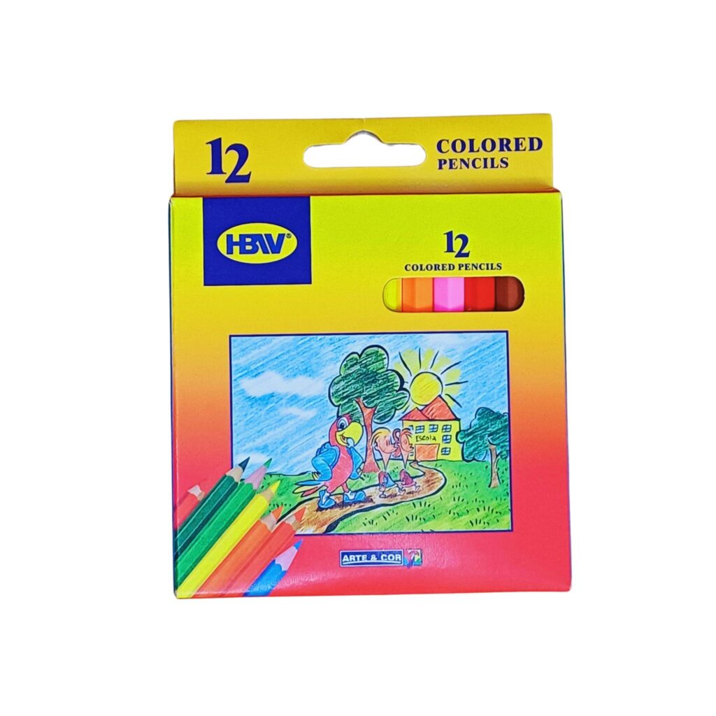 Colored Pencil (HBW) 12 Colors 61321 Short - Supplies 24/7 Delivery