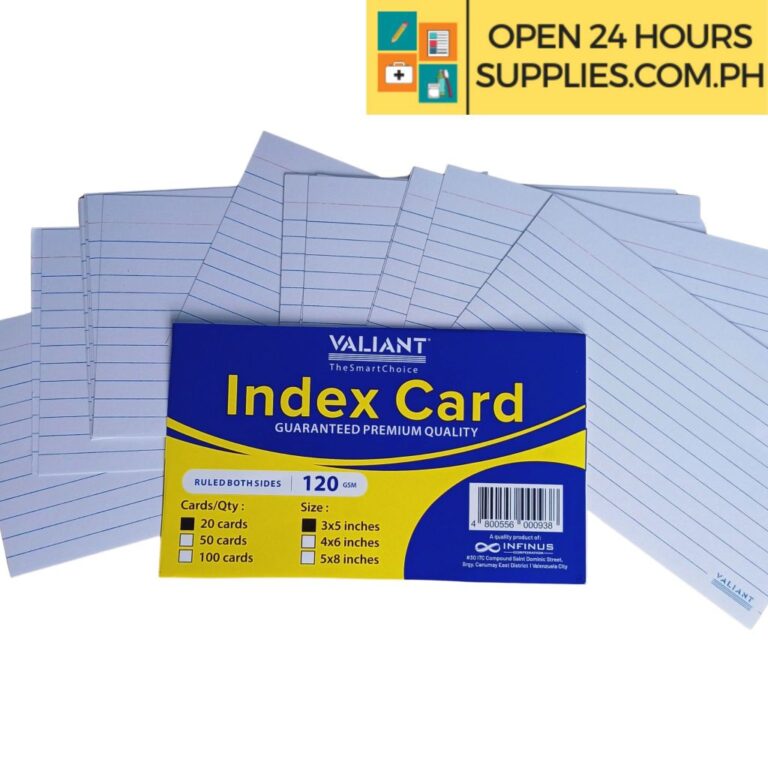 Valiant Index Cards, White, 20 Sheets, 4 x 6 or 3 x 5 - Supplies 24/7 ...