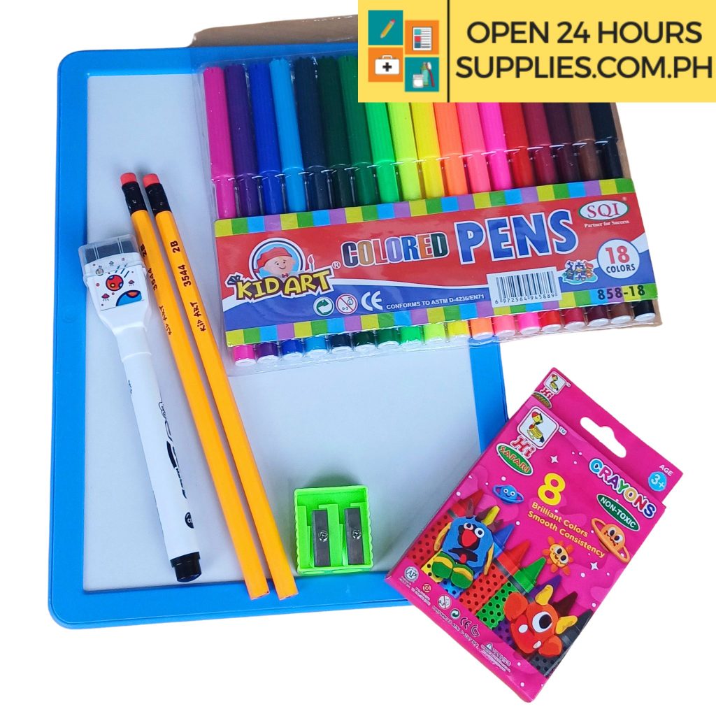 Colored pens Board Set (Colokit) with Marker, Crayons,2 Pencil ...