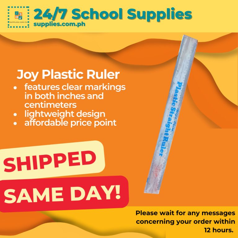 Ruler (Joy) Plastic Ruler 12 Inches - Supplies 24/7 Delivery
