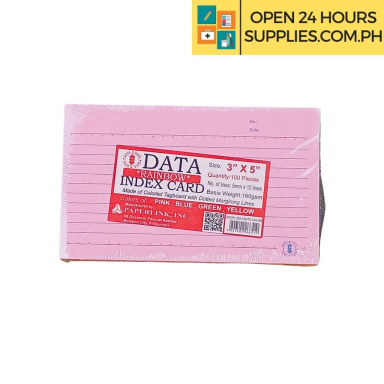 Index Card (Data) Colored 3x5 inches 100s Assorted colors per pack ...