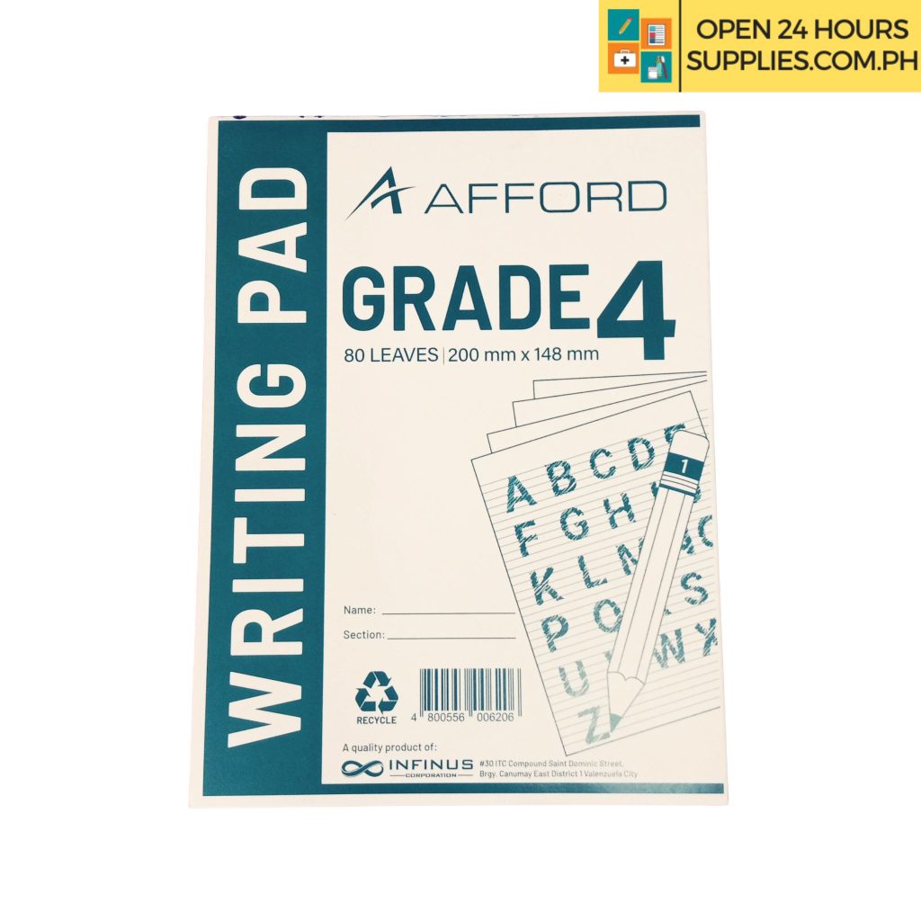 Afford Writing Pad Grade 4 pad paper - Supplies 24/7 Delivery