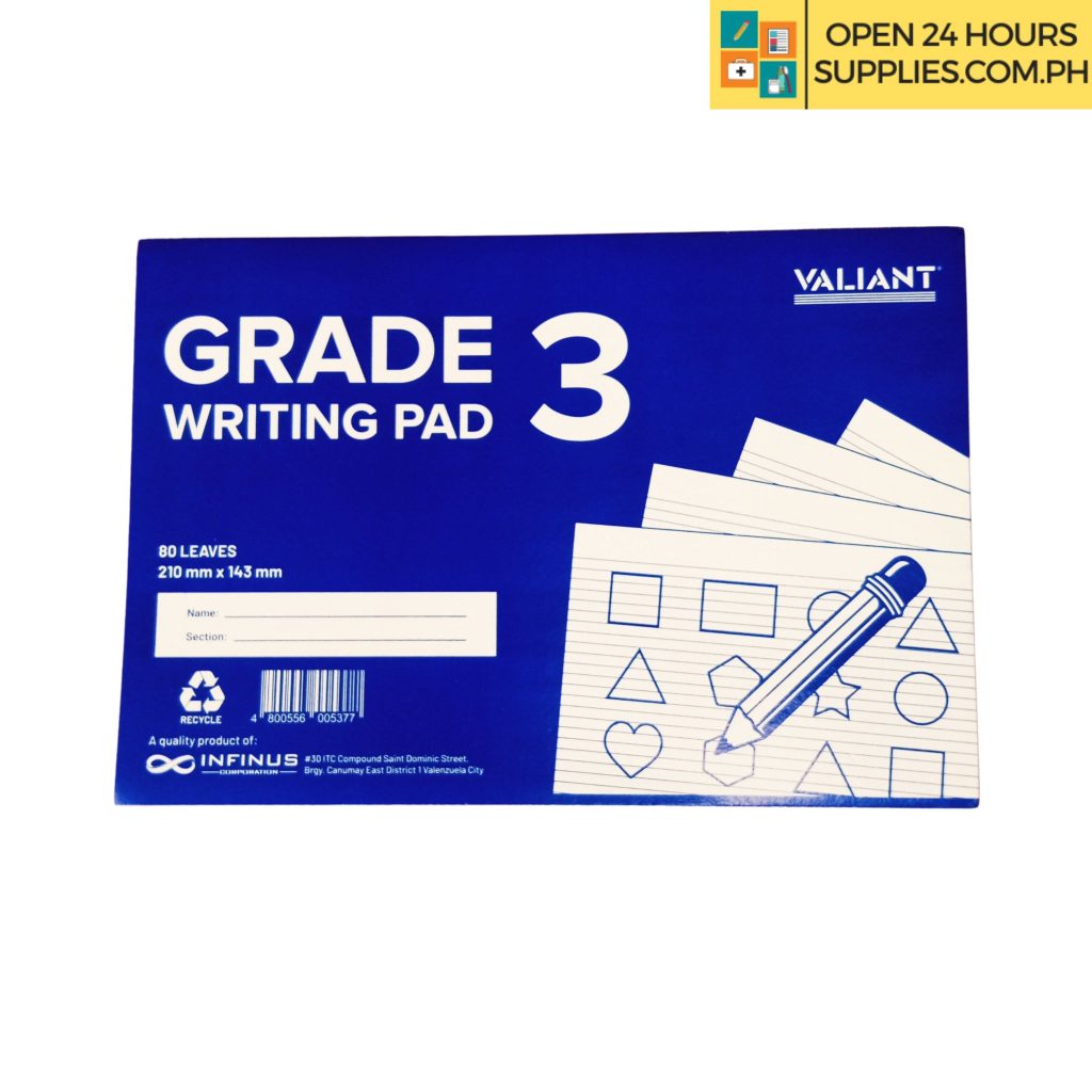Valiant Writing Pad Grade 1, 2, 3 pad paper - Supplies 24/7 Delivery