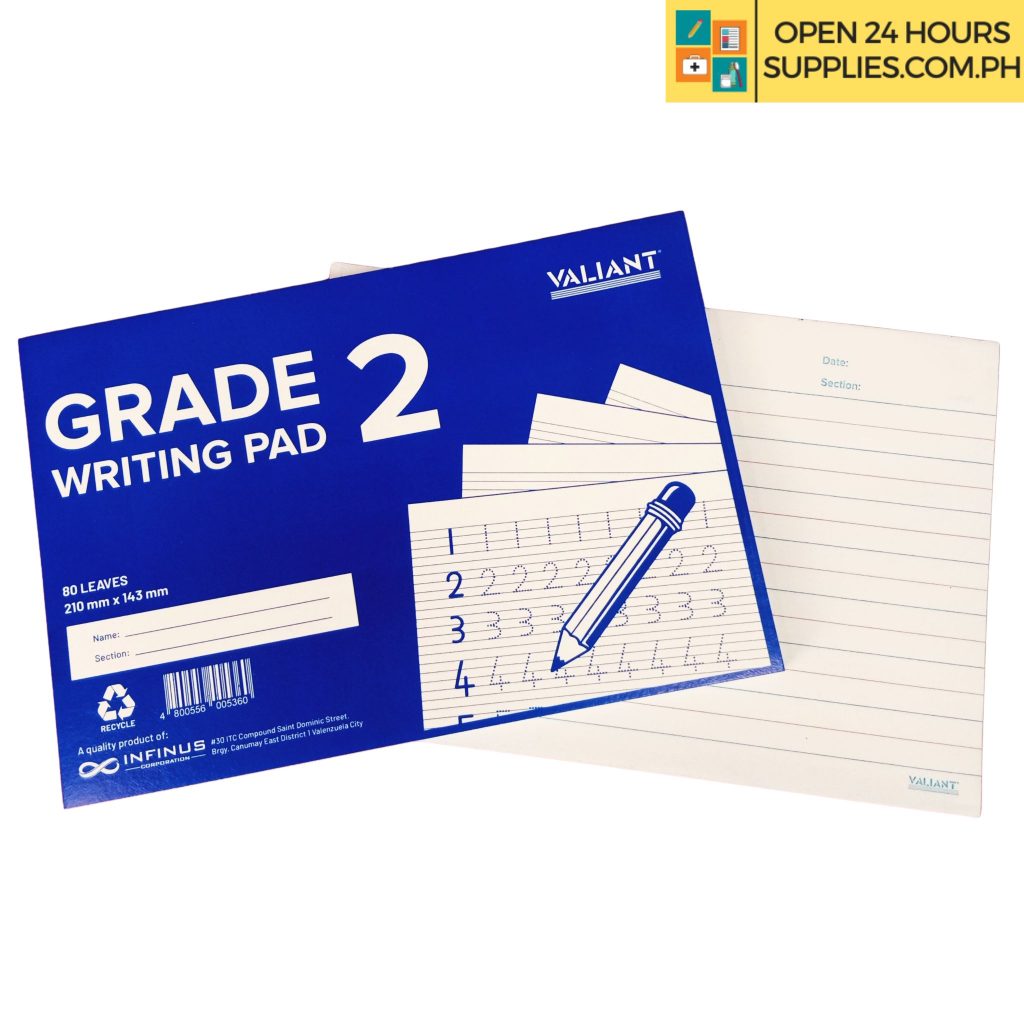 Valiant Writing Pad Grade 1, 2, 3 pad paper - Supplies 24/7 Delivery